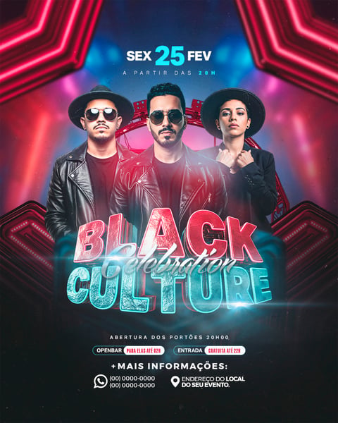 SQI FLYER EVENTO BLACK CULTURE CELEBRATION | Baixar Design