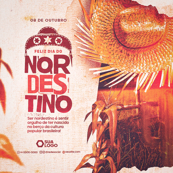 FLYER SOCIAL MEDIA DIA DO NORDESTINO, SERTÃO NORDESTE | Baixar Design