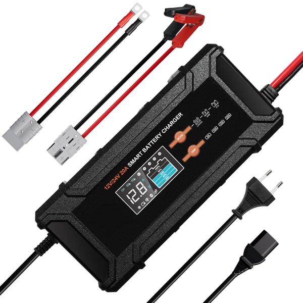 24V 10A charger with display