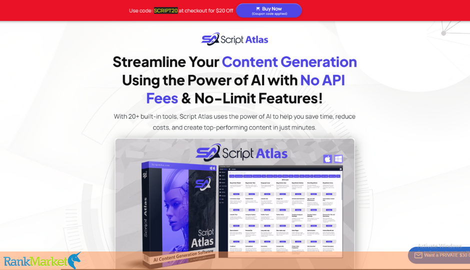 Script Atlas group buy $12.00 at RankMarket