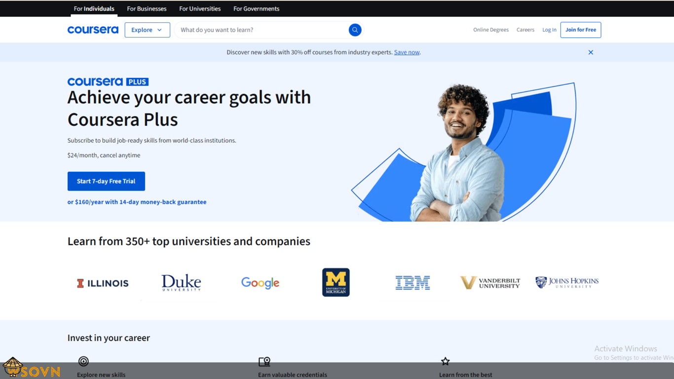 Mua chung tài khoản Coursera Plus group buy 2025 - WSOVN