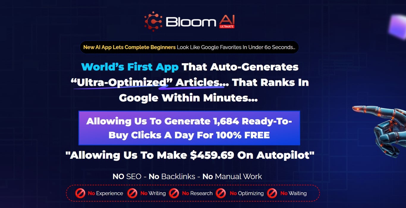BLOOM AI Ultimate Review + OTOs: The Future of Effortless Google Rankings (2025) Reviews and ...