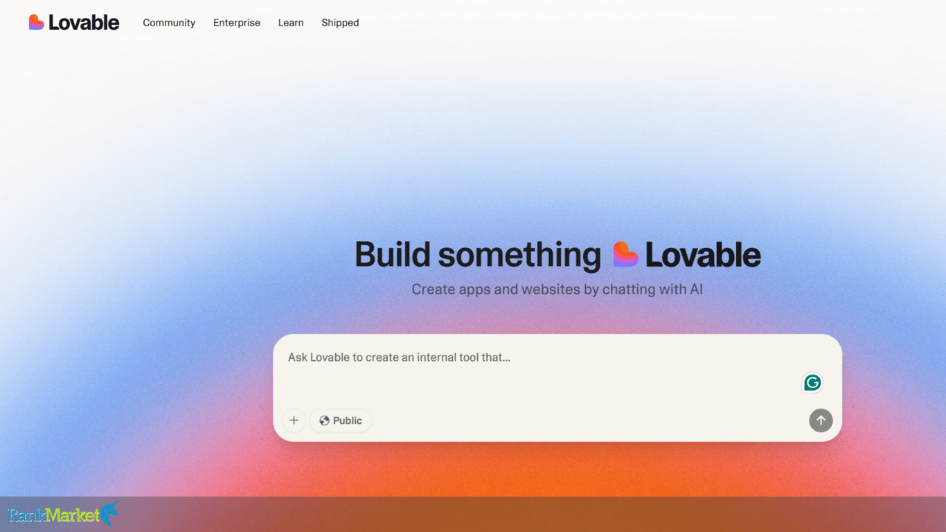 Lovable.dev Pro group buy $80.00 at RankMarket