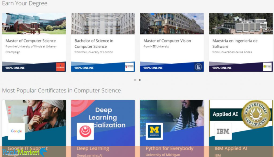 Coursera Plus group buy $99.00 at RankMarket