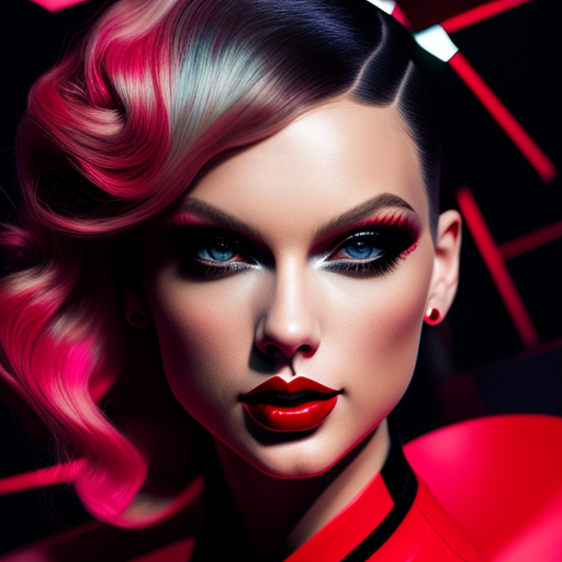 marabelleblue: taylor swift in a red pvc, singing at a concert