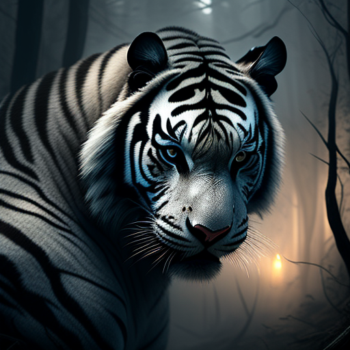 Anthropomorphic White Tiger