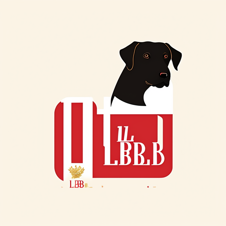 plastic-bat99: professional logo, A black Labrador dog draped in red ...