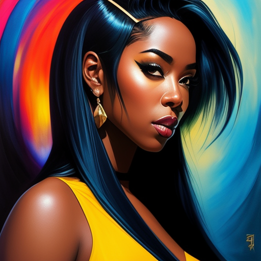 expert-kudu895: pop art, a colorful illustration of an r and b singer ...