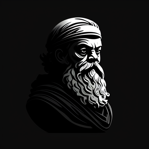 vain-weasel876: computer, philosopher socrates and owl on shoulder