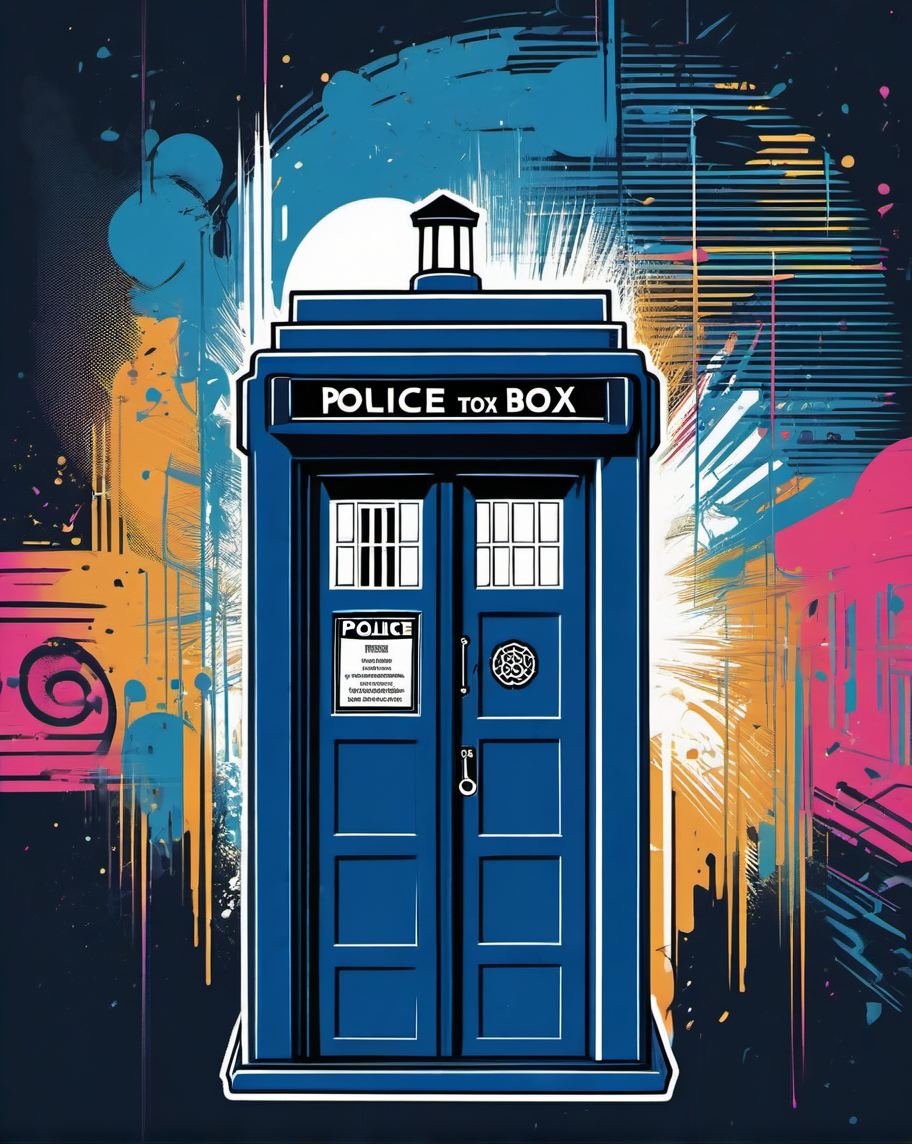 Foul-Rabbit: The TARDIS, text "POLICE BOX"