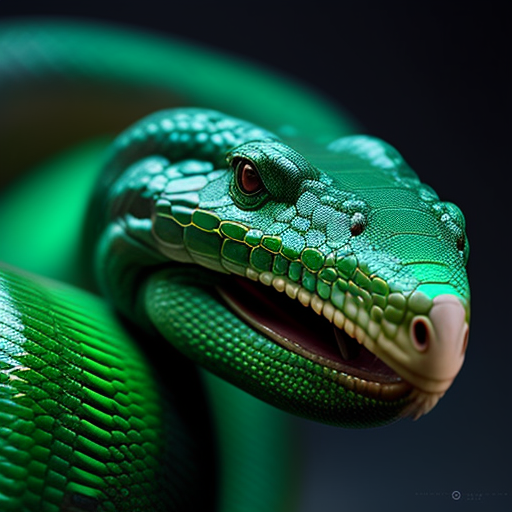 cheery-heron677: a giant emerald green python snake