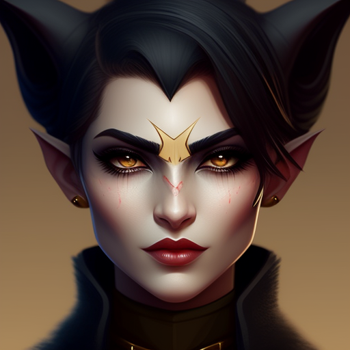 able-opossum659: teifling woman, Charismatic, Illustration, square jaw ...