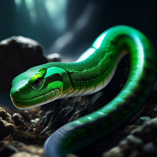 cheery-heron677: a emerald green snake