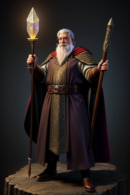 cheery-heron677: Dnd Goliath who is an Elderly Man, in clad in wizardly ...