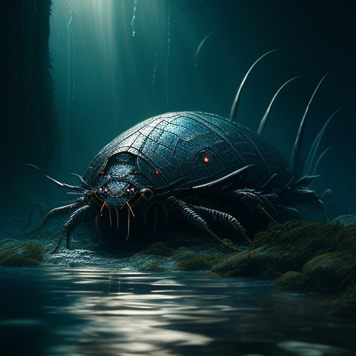 posh-sardine405: giant water bug monster in a pool of water