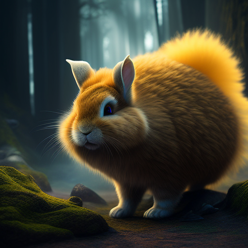 cheery-heron677: a chunky yellow furry rabbit