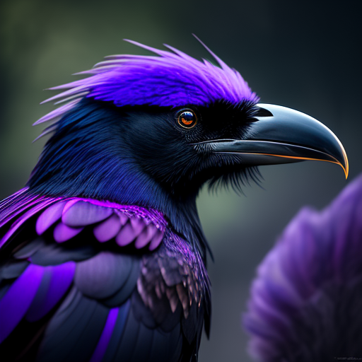 cheery-heron677: A Raven with Purple Feathers