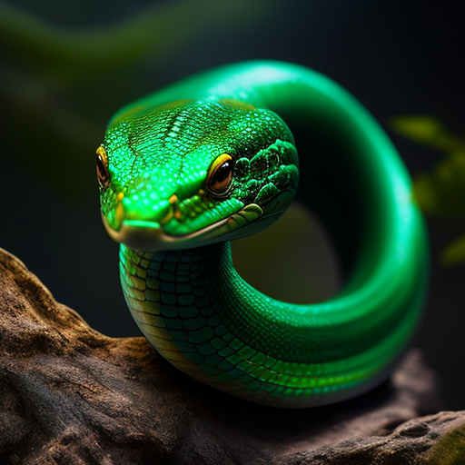 cheery-heron677: a emerald green snake