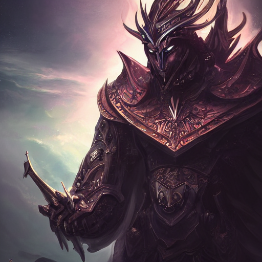 prompthunt: dark fantasy concept of a celestial god, with cosmic armor ...