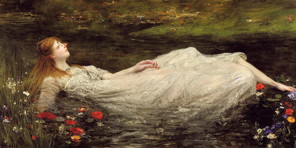 Ophelia Drowning Painting