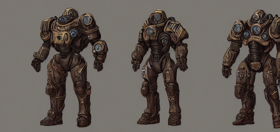prompthunt: Fallout Super Mutant Power Armor Concept Art, vibrant ...