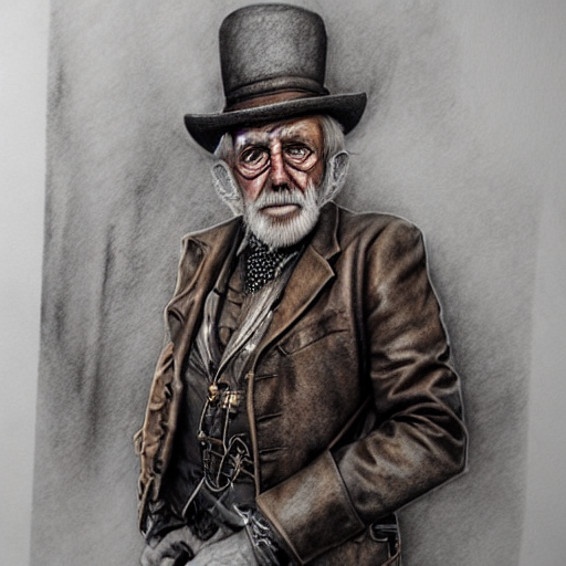 Steampunk Man Drawing