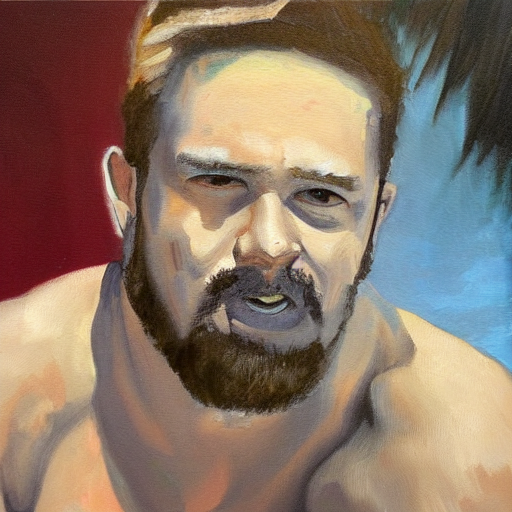 prompthunt: A painting of Claus Iohanis in Ross Draws style