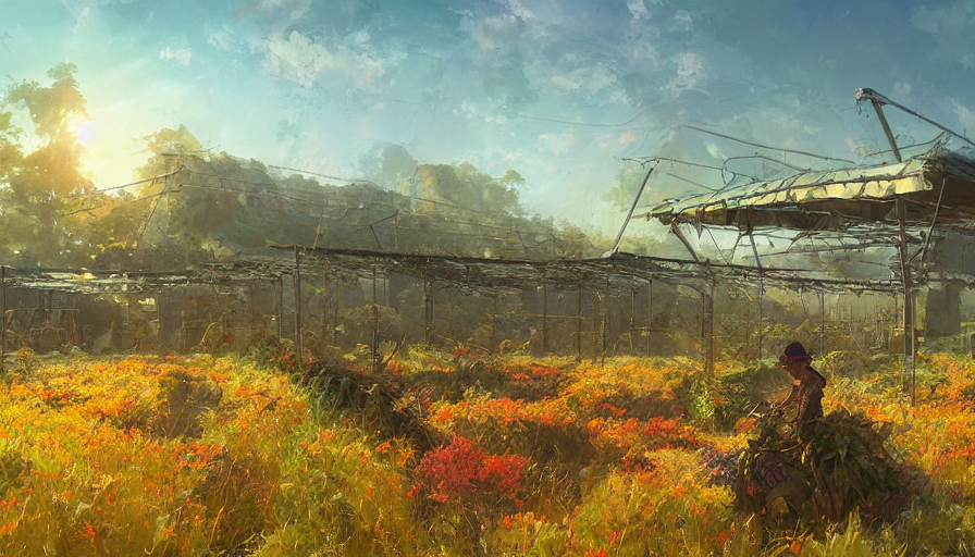 prompthunt: craig mullins and ghibli digital illustration of solarpunk ...