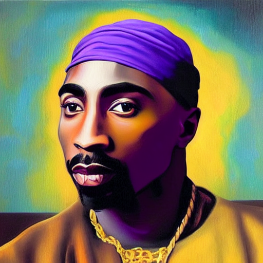 Tupac Oil Painting
