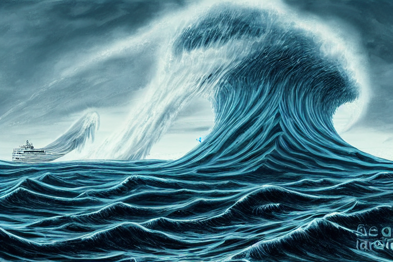 Tsunami Wave Art