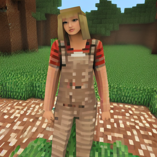 prompthunt: screenshot of taylor swift in minecraft