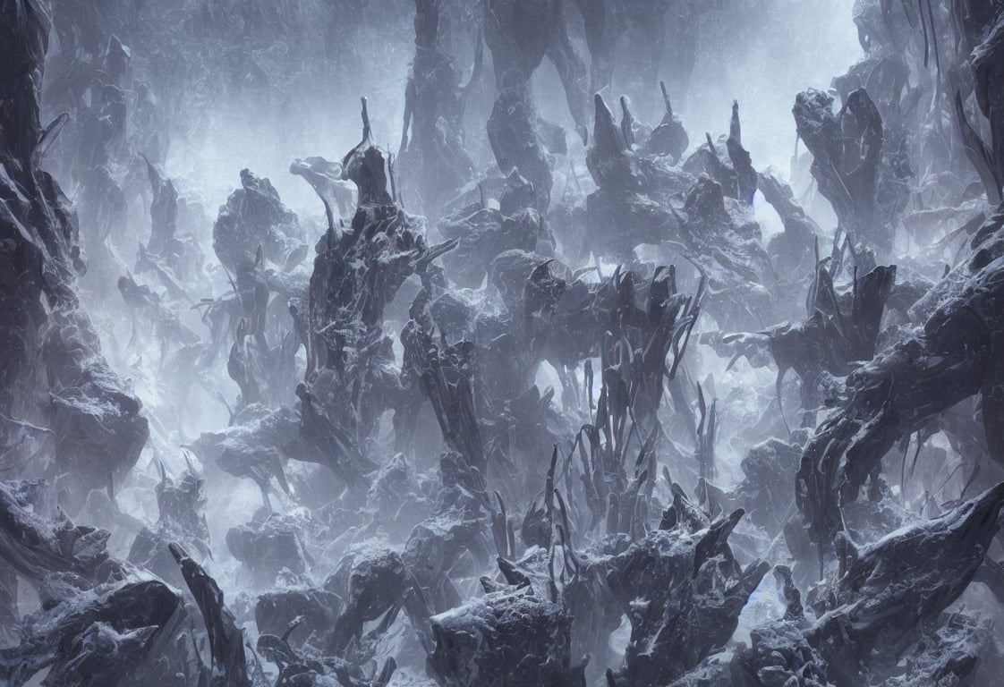 prompthunt: the cold hell! of the great lotus, immence cold ...