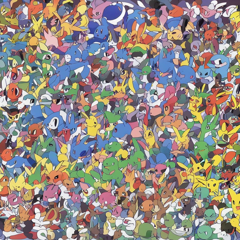 Pokemon Collage Rainbow