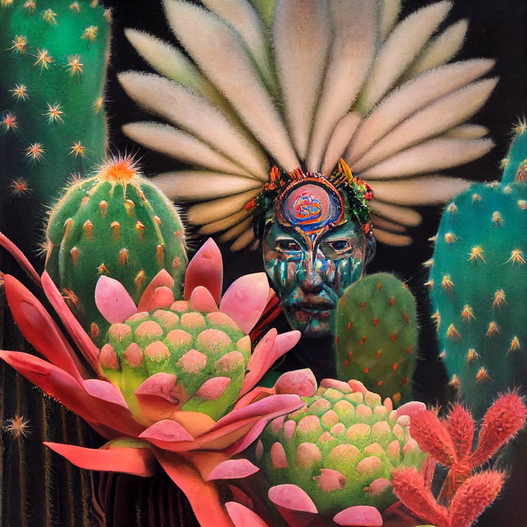 Peyote Cactus Art