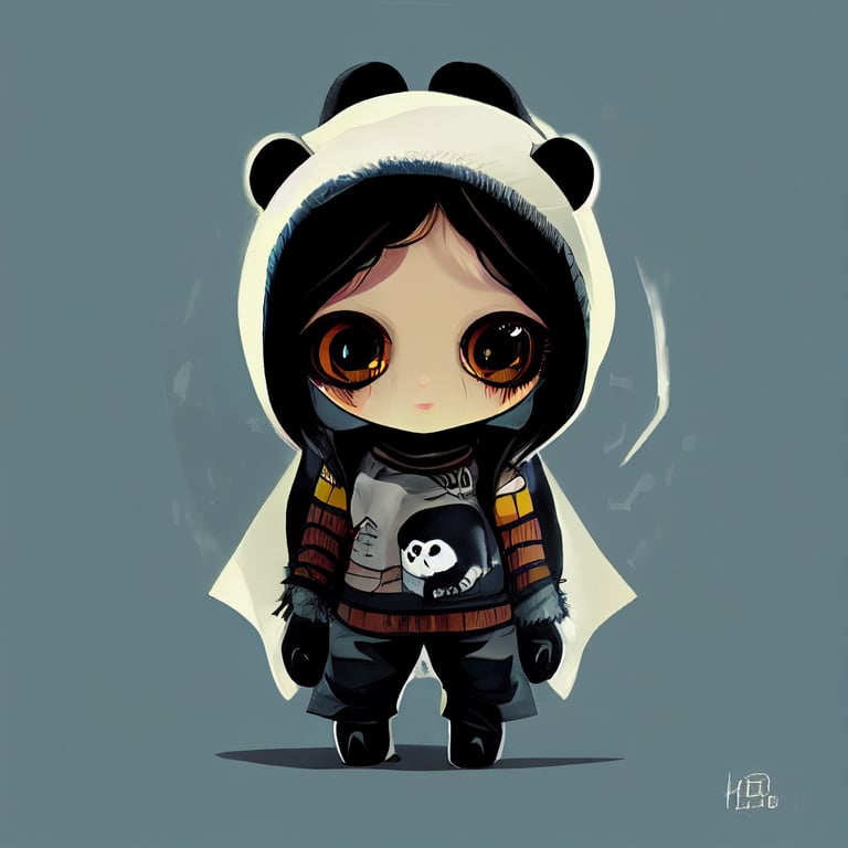 Chibi Anime Panda Girl