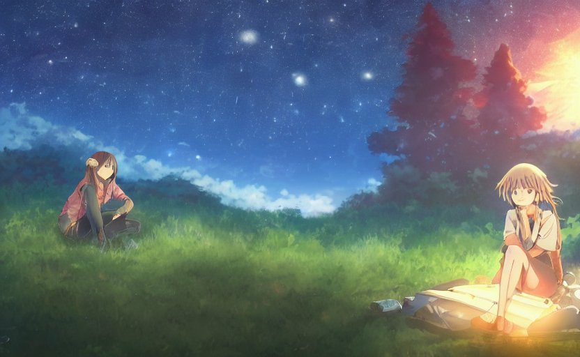 Anime Night Time Stars