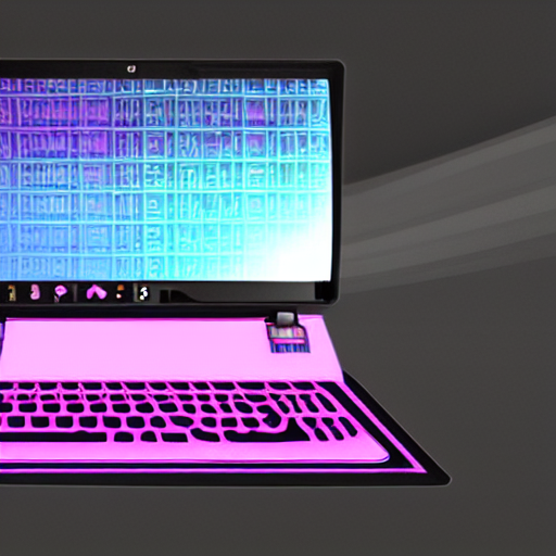 prompthunt: vaporwave retro linux laptop with external gamer keyboard ...