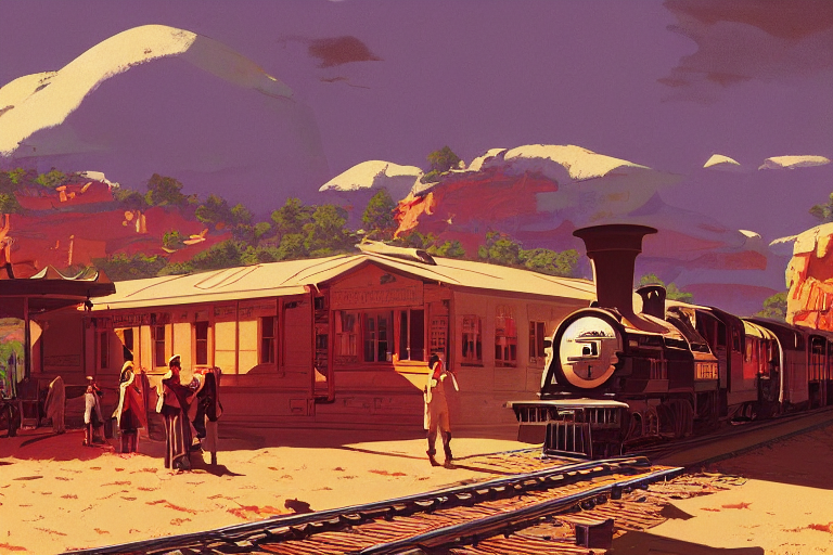 Train Station Illustration