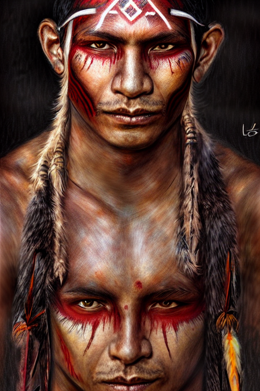 Male Tribal Face Paint
