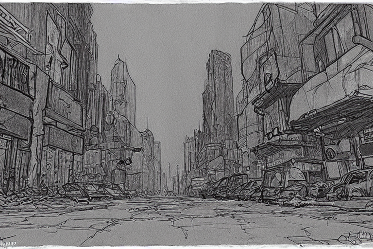 Apocalypse City Drawing