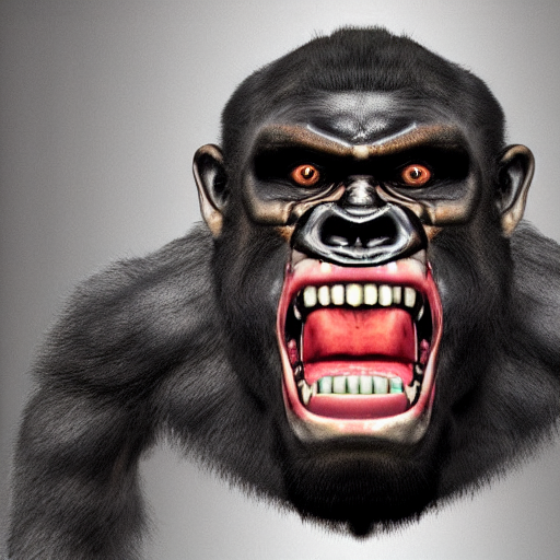 Smiling Gorilla Drawing