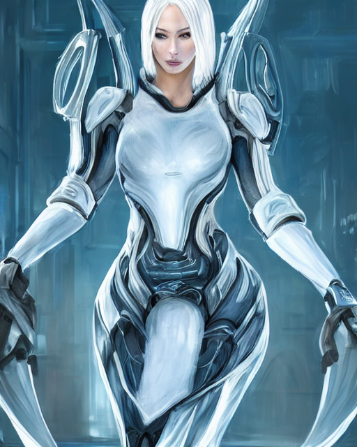 prompthunt: perfect aidrafox with white hair, warframe armor, beautiful ...