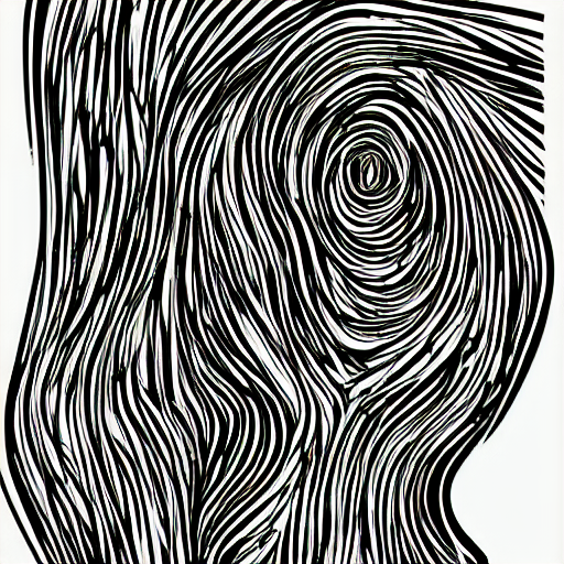 prompthunt: scribble art portrait, lines, forms, shapes, abstract ...