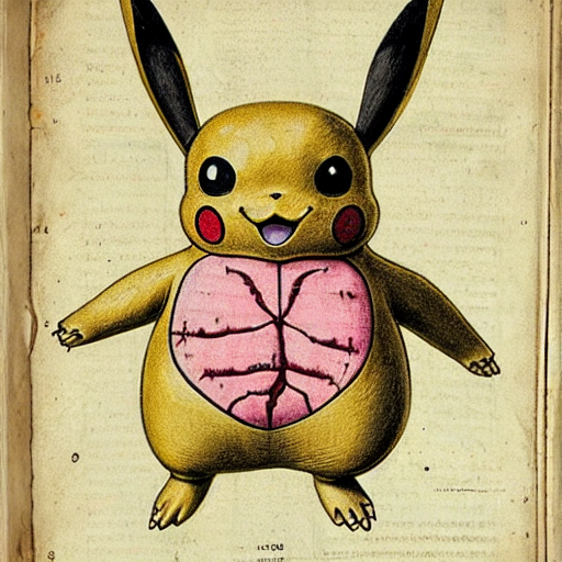 Realistic Pikachu Drawing