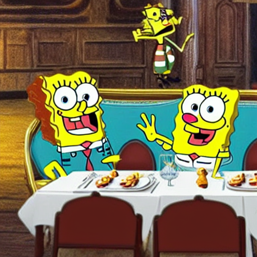 Spongebob Eating Dinner