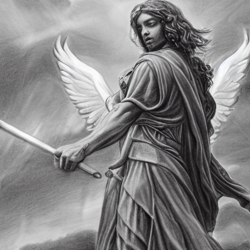 Pencil Sketches Of Dark Angels