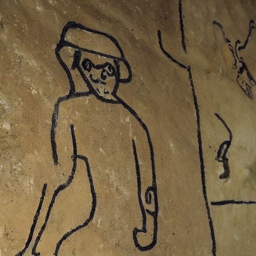 prompthunt: cave painting of a dank meme