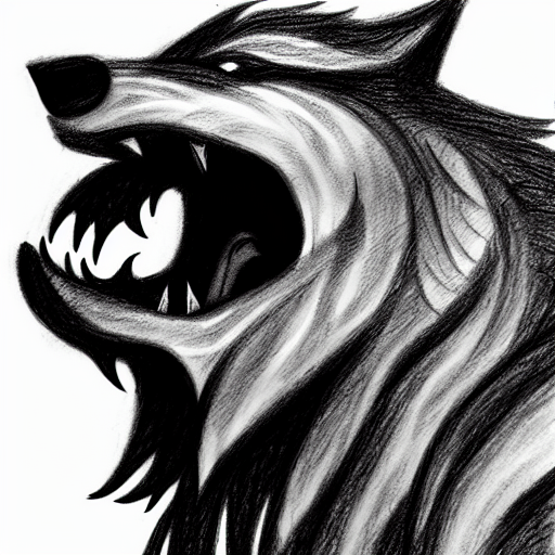 Werewolf Pencil Drawings