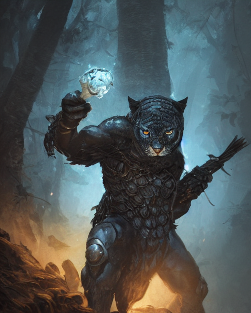 Panther Warrior Art