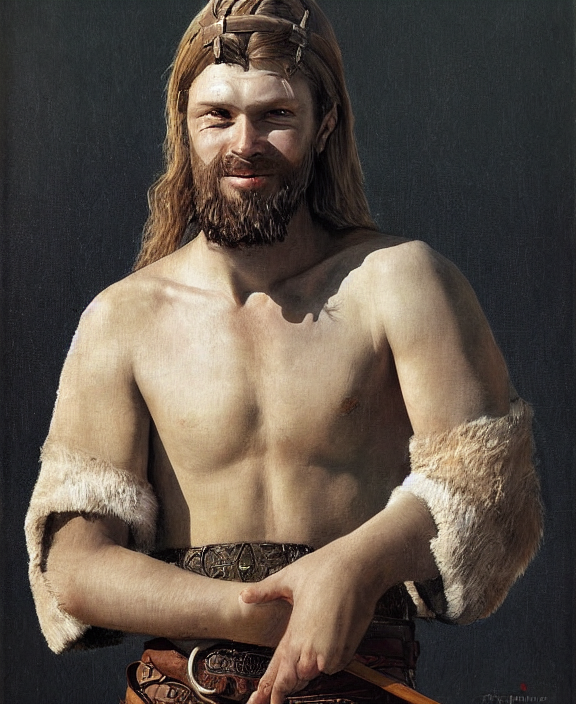 prompthunt: portrait of a handsome young viking, art by denys tsiperko ...